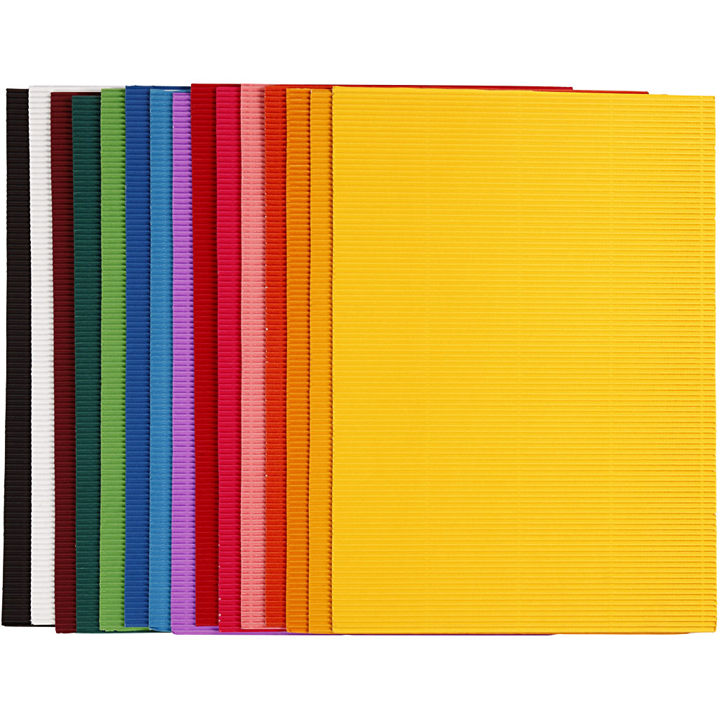 Assorted Corrugated Card Sheets Fine Ribbed Texture - 15 Pack – PoundFun