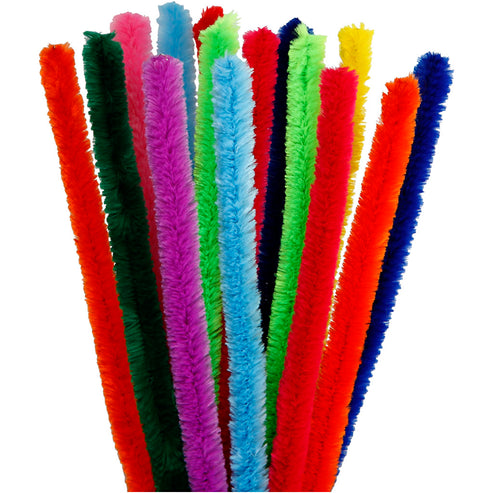 Assorted Colours Pipe Cleaners - 15 Pack 30cm x 15mm – PoundFun