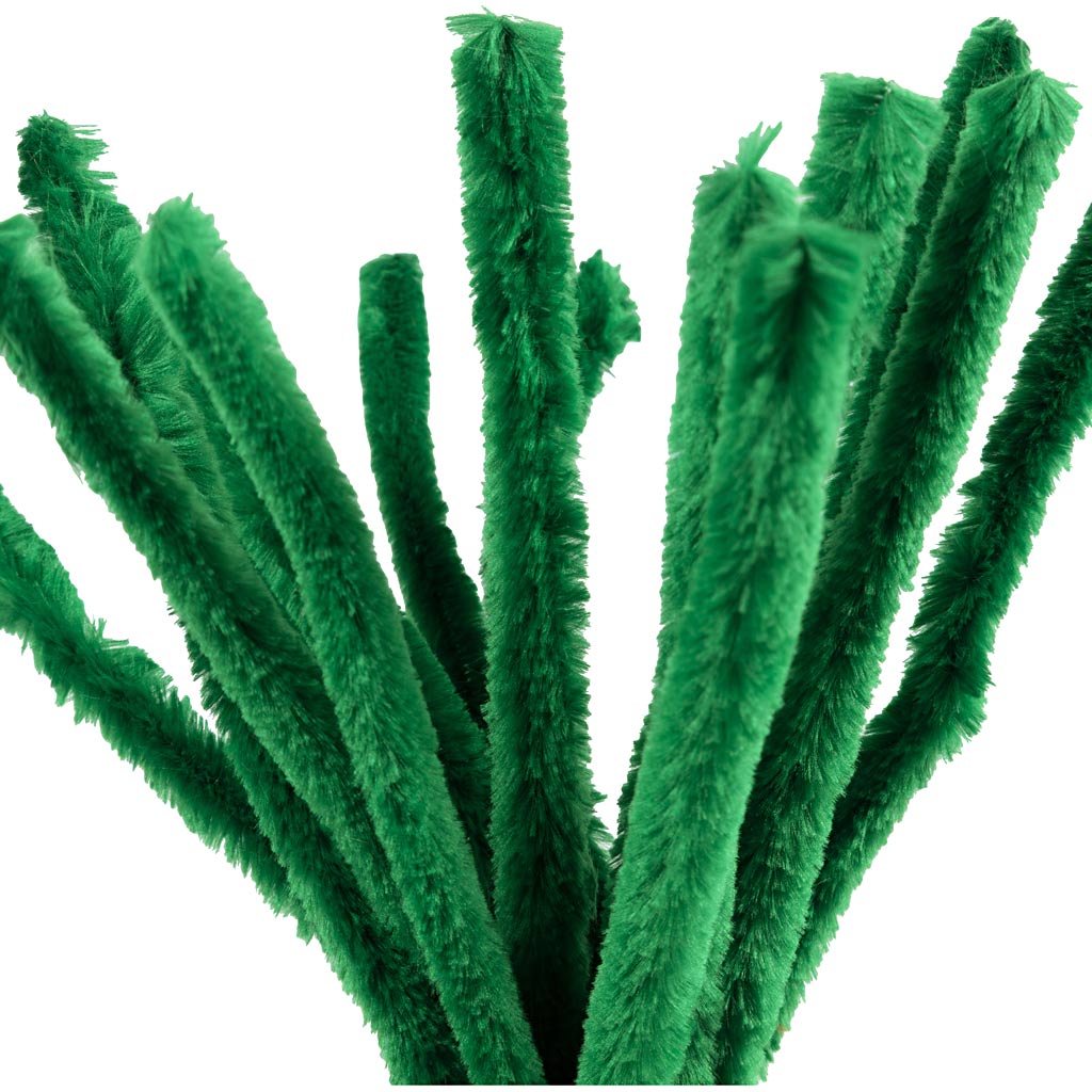 Dark Green Pipe Cleaners - 15 Pack 30cm x 15mm – PoundFun