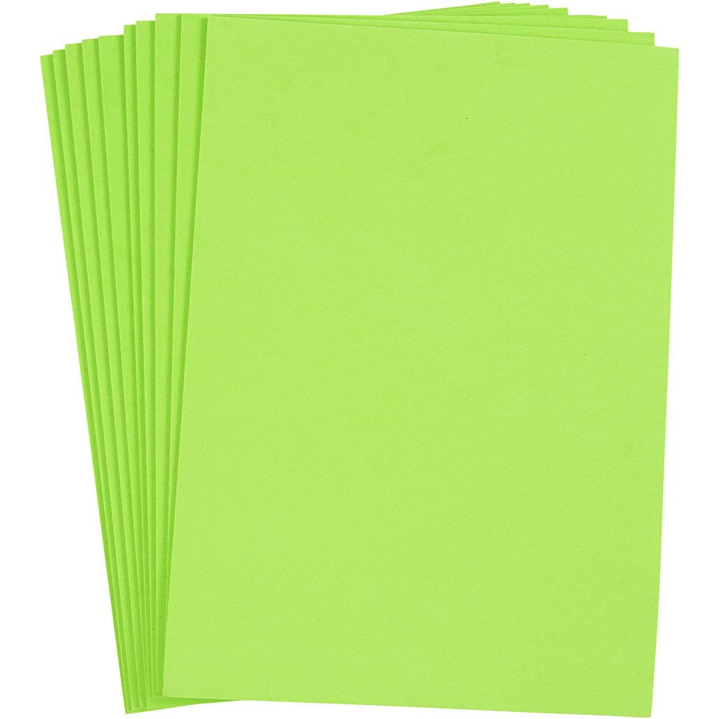 Light Green Foam Sheets - 10 Sheet A4 – PoundFun