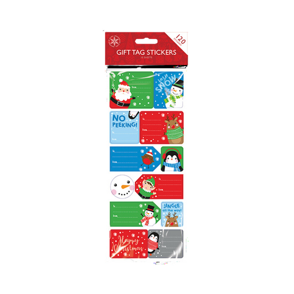 Christmas Sticky Gift Tags - 120 Pack – PoundFun