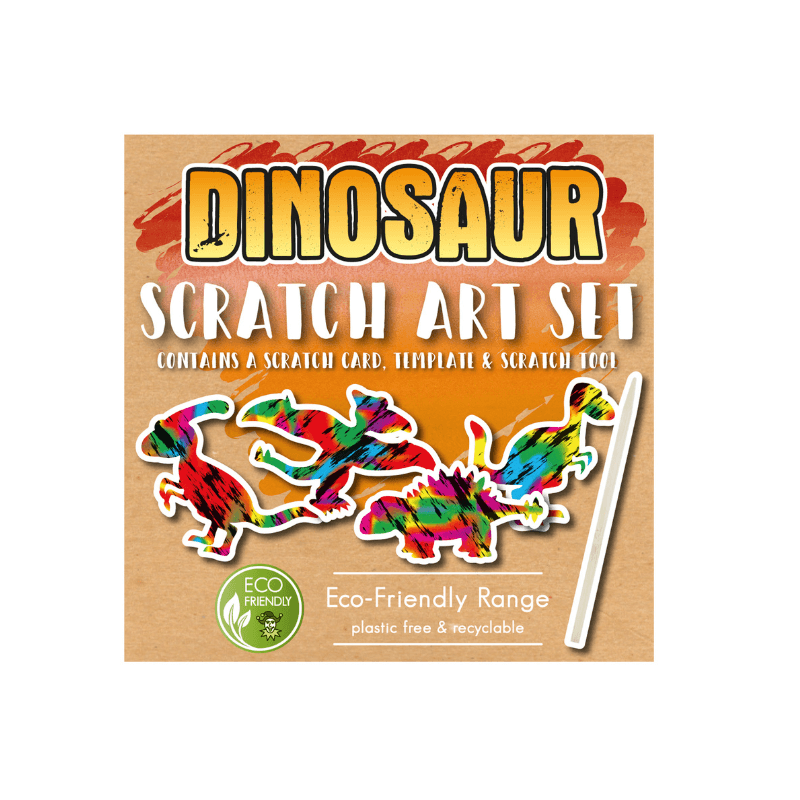 Mini Eco-Friendly Dinosaur Scratch Art Set – PoundFun
