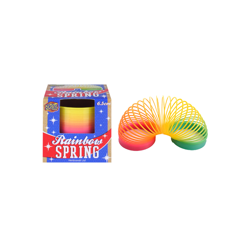 Classic Rainbow Coloured Slinky Spring | Cheap Slinky Spring – PoundFun™