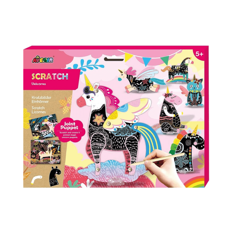Unicorn Jointed Scratch Art – PoundFun™