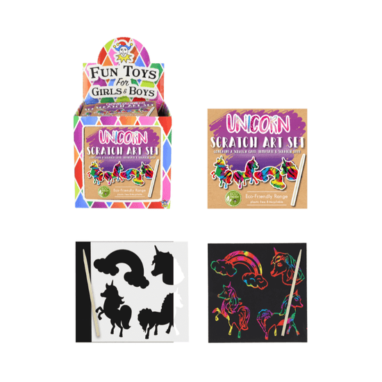Mini Eco-Friendly Unicorn Scratch Art Set – PoundFun™