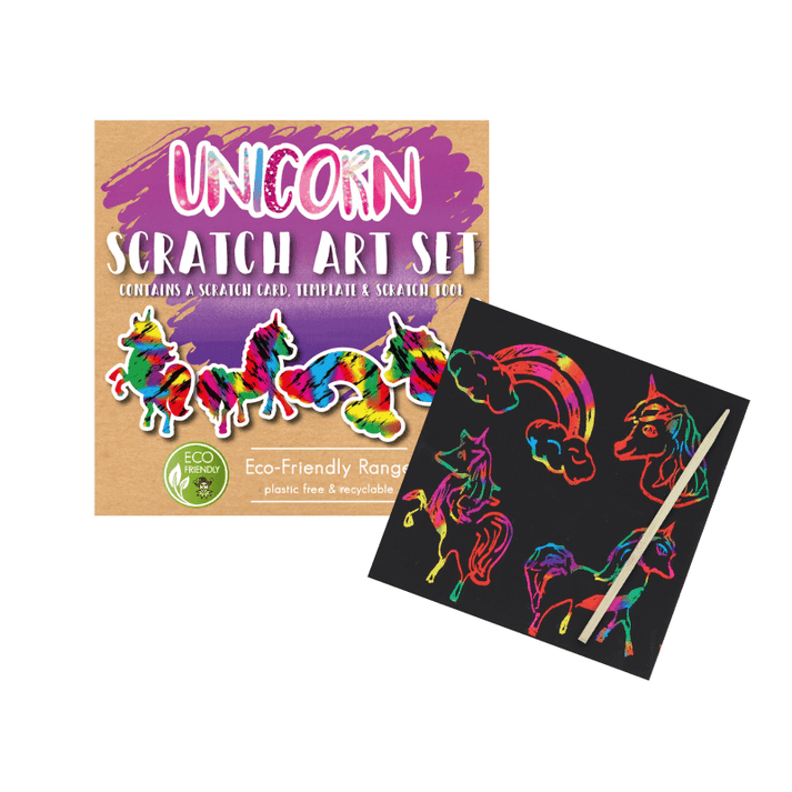 Mini Eco-Friendly Unicorn Scratch Art Set – PoundFun™