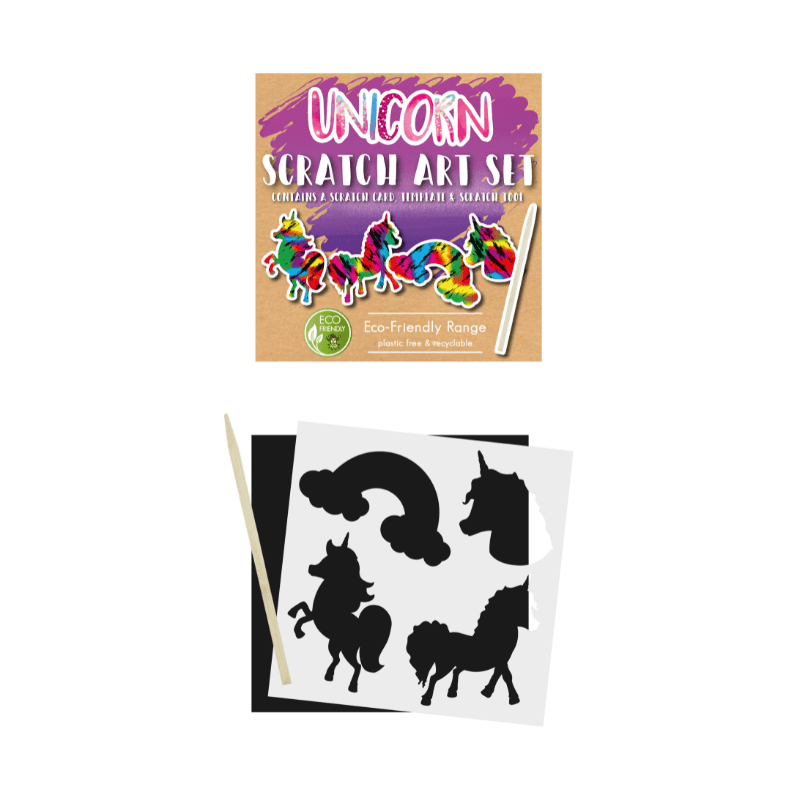 Mini Eco-Friendly Unicorn Scratch Art Set – PoundFun™